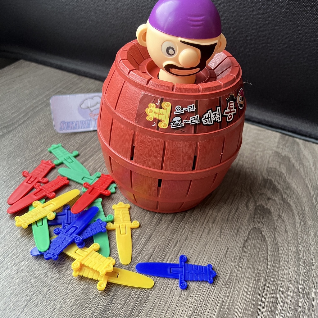 Pop Up Pirate Barrel Game Saving Box 海盗桶玩具大号 | Shopee Malaysia
