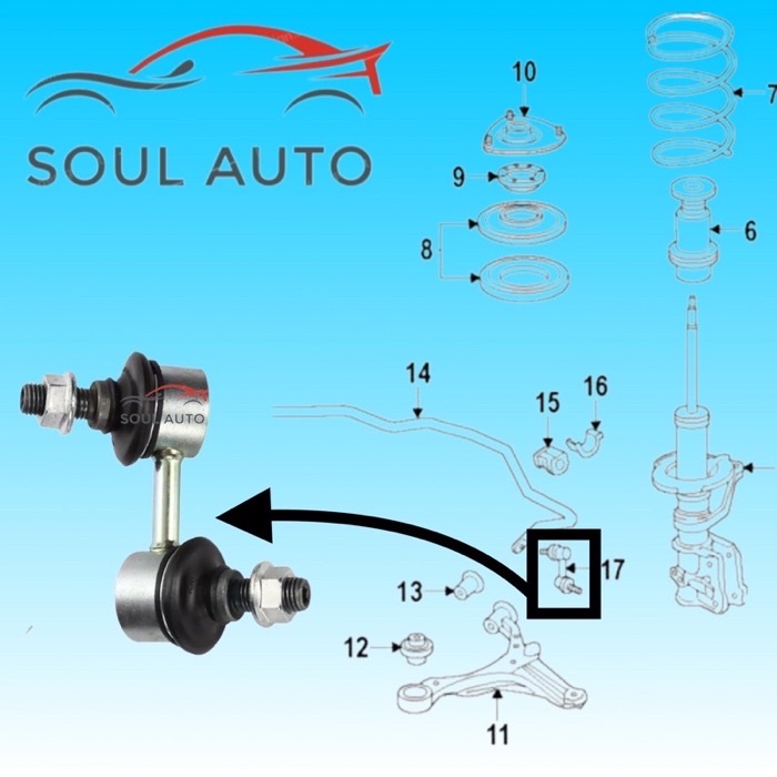 Honda Civic ES S5A CR-V S9A RD5 Stream S7A RN1 RN3 Front Suspension Link CRV | Shopee Malaysia