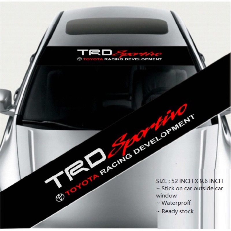 K145# TRD Sportivo Toyota Racing Development Windshield Stickers ...