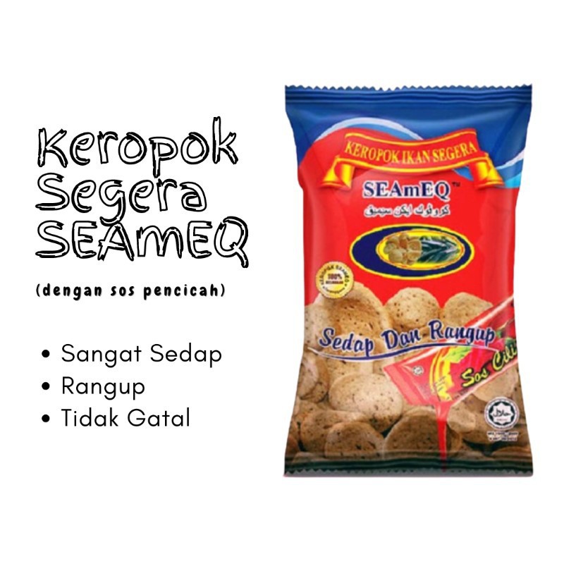 “Keropok Ikan Seameq 100 PCS dengan Sos Cili Asli Terengganu | 100% ...