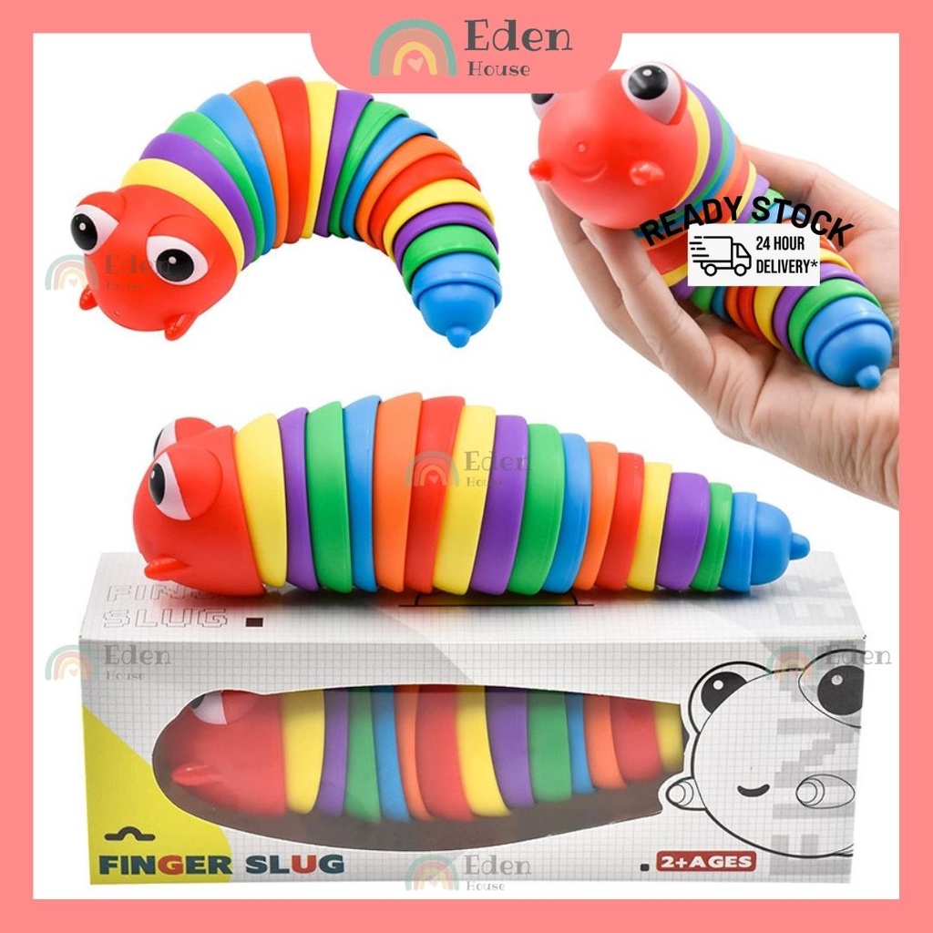 Baby Sensory Fidget Toys Rainbow Slug Snail Seal Kawaii Caterpillar ...
