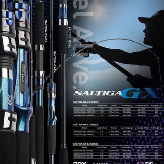 NEW 2020 DAIWA SALTIGA GX SD SPINNING ROD WITH 1 YEAR LOCAL WARRANTY | Shopee Malaysia