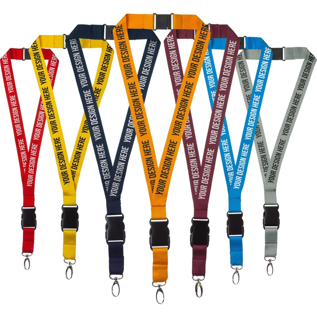 (SAME DAY SHIPPING) Lanyard 25mm Custom Design Full Color Printed (No ...
