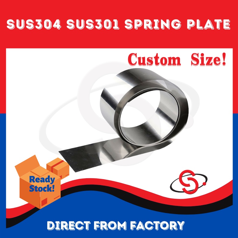 SCM SUS301 SUS304 Stainless Steel Spring Plate Spring Coil Plat Spring Besi Keluli 301 304 ...