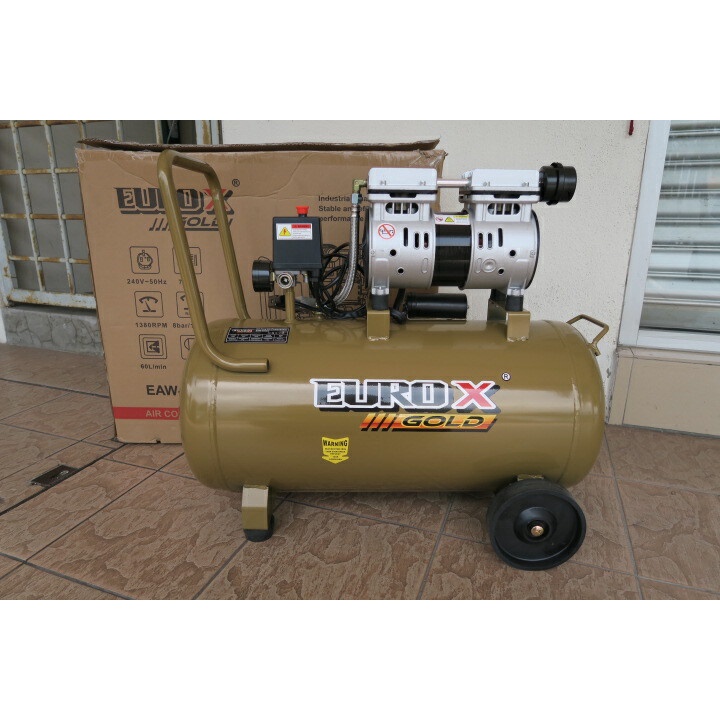 Euro-X Gold 750W 60Litre 116Ppsi Oil-Free Air Compressor | Shopee Malaysia
