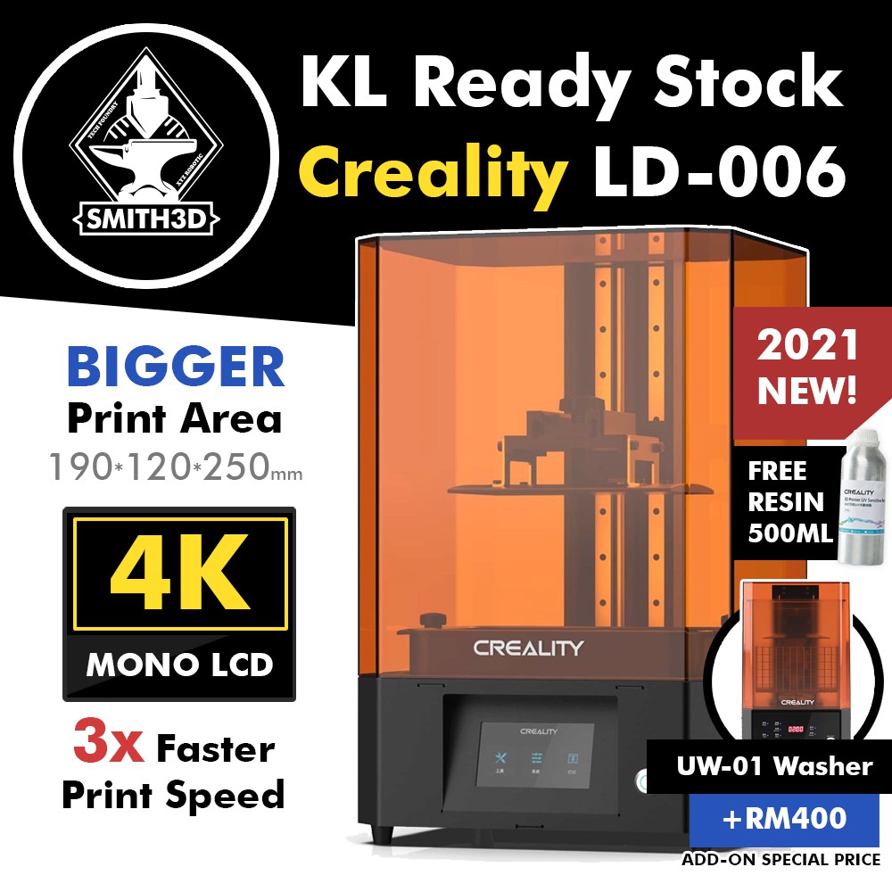 [Ready Stock] Creality LD-006 4K Mono LCD Resin 3D Printer 4K ...
