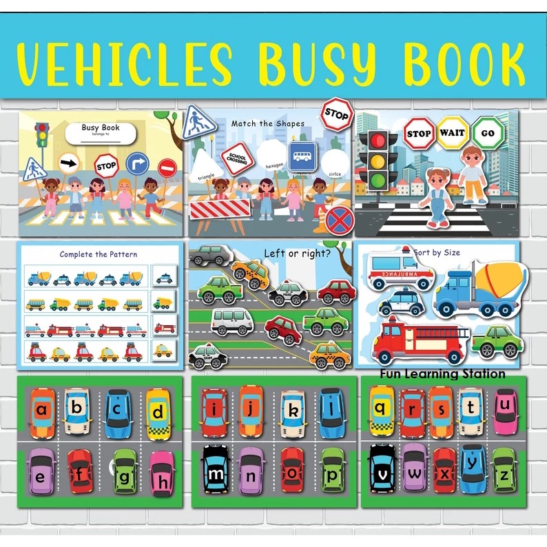 364- Vehicles Busy Book for Toddler Preschool Softcopy (PDF ...