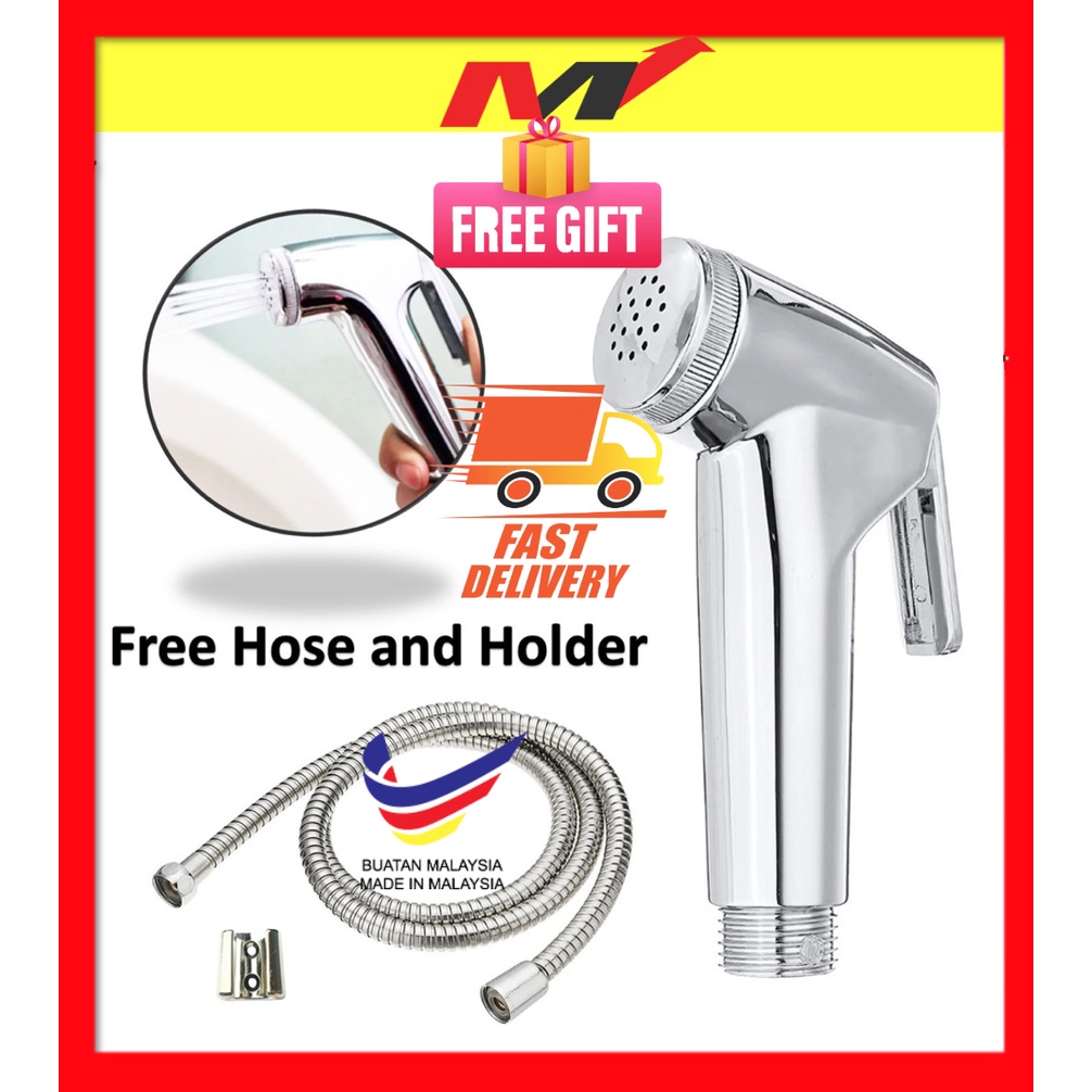 HANDHELD SPRAY BIDET Bathroom Toilet with Flexible Hose / Set Water Gun ...