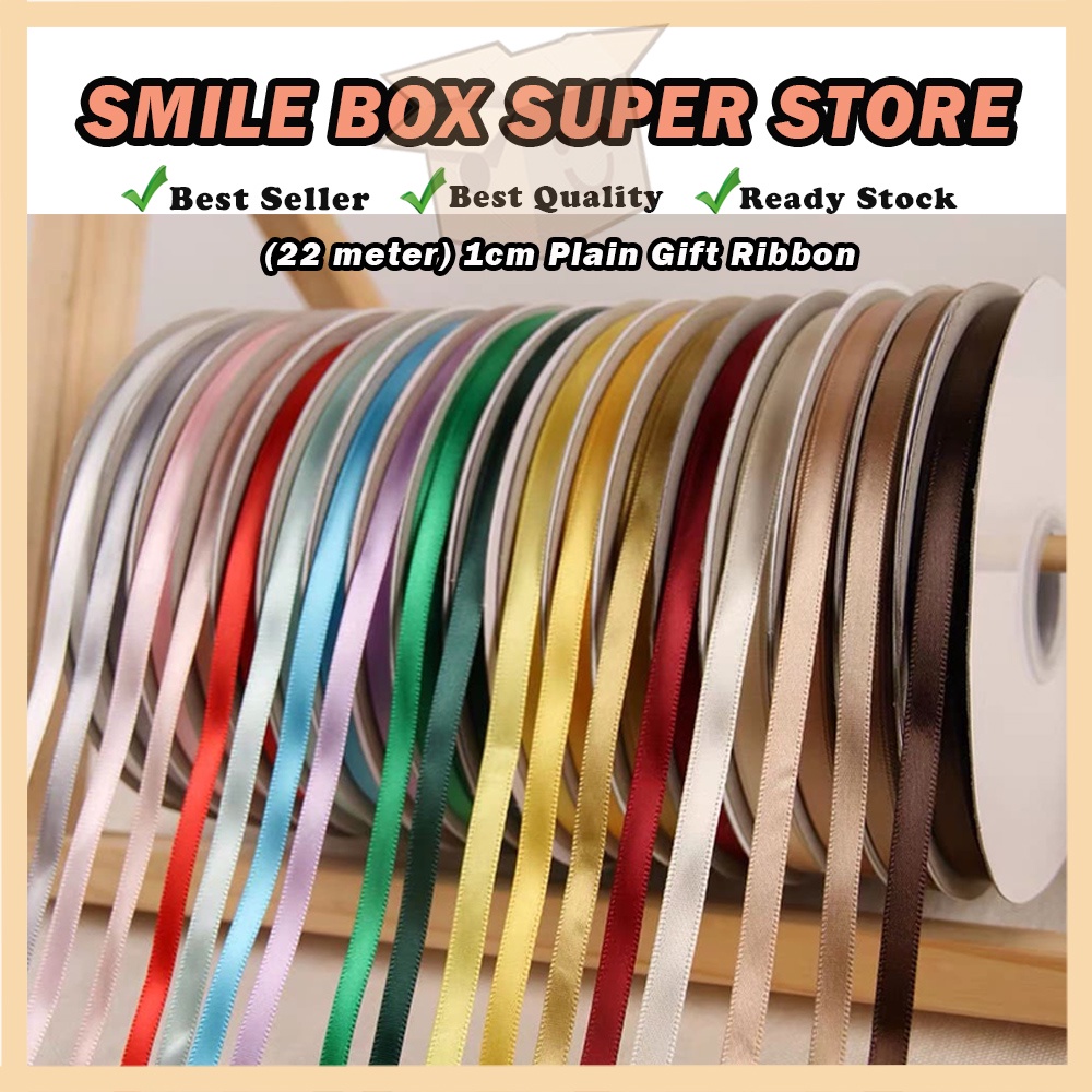 (22m) 1cm DIY Bow Craft Satin Ribbon Flower Wrapping Webbing Decoration ...