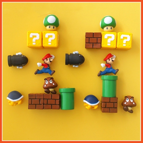 3D Super Mario Stereo Refrigerator Magnet Mario Mario Magnet ...