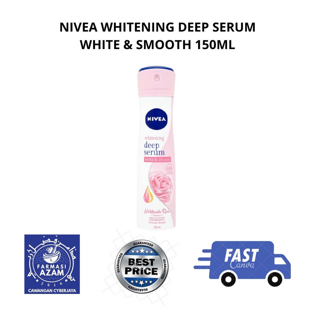 NIVEA WHITENING DEEP SERUM HOKKAIDO ROSE 150ML | Shopee Malaysia
