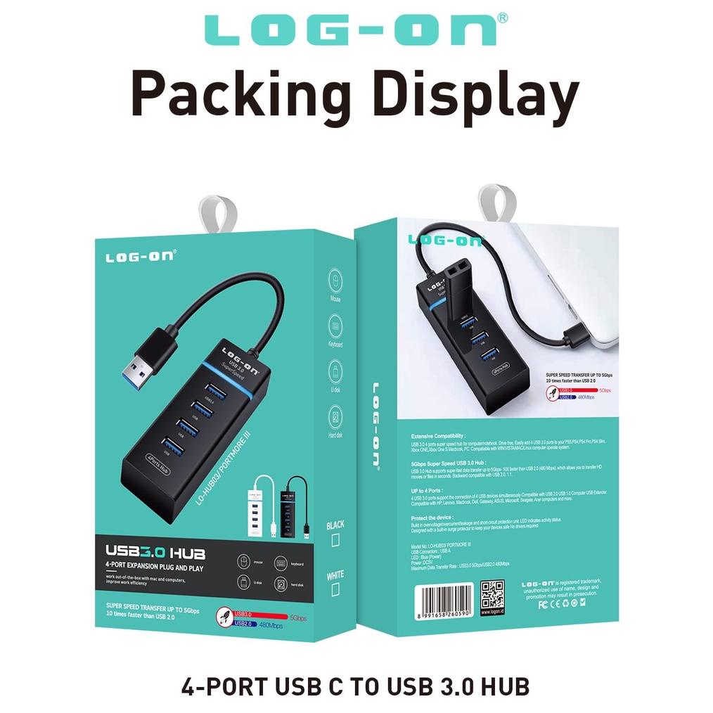 Usb Hub Logon 3.0 4Port High Speed Power Usb A To Usb A, 0.15 Meter ...