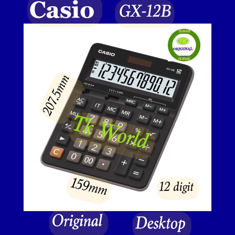 Casio GX-12B 12 digit desktop calculator | Shopee Malaysia