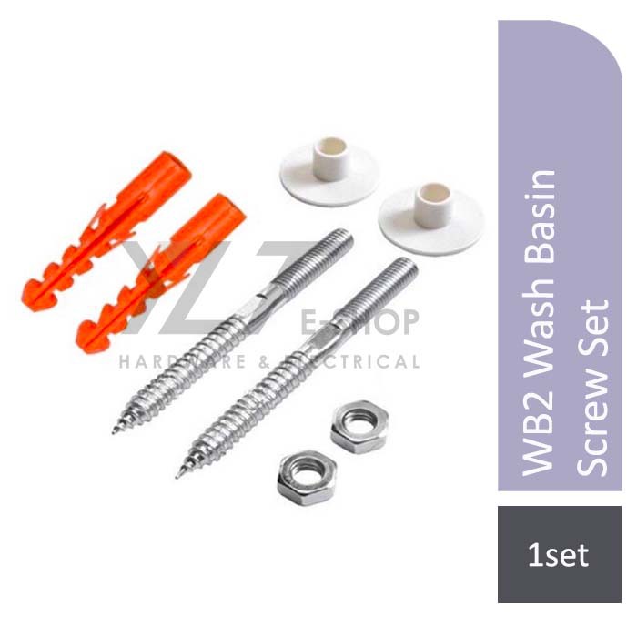 WB2 Wash Basin Screw Set 面盆螺丝 screw basin Basin Screw Set Toilet Fix ...