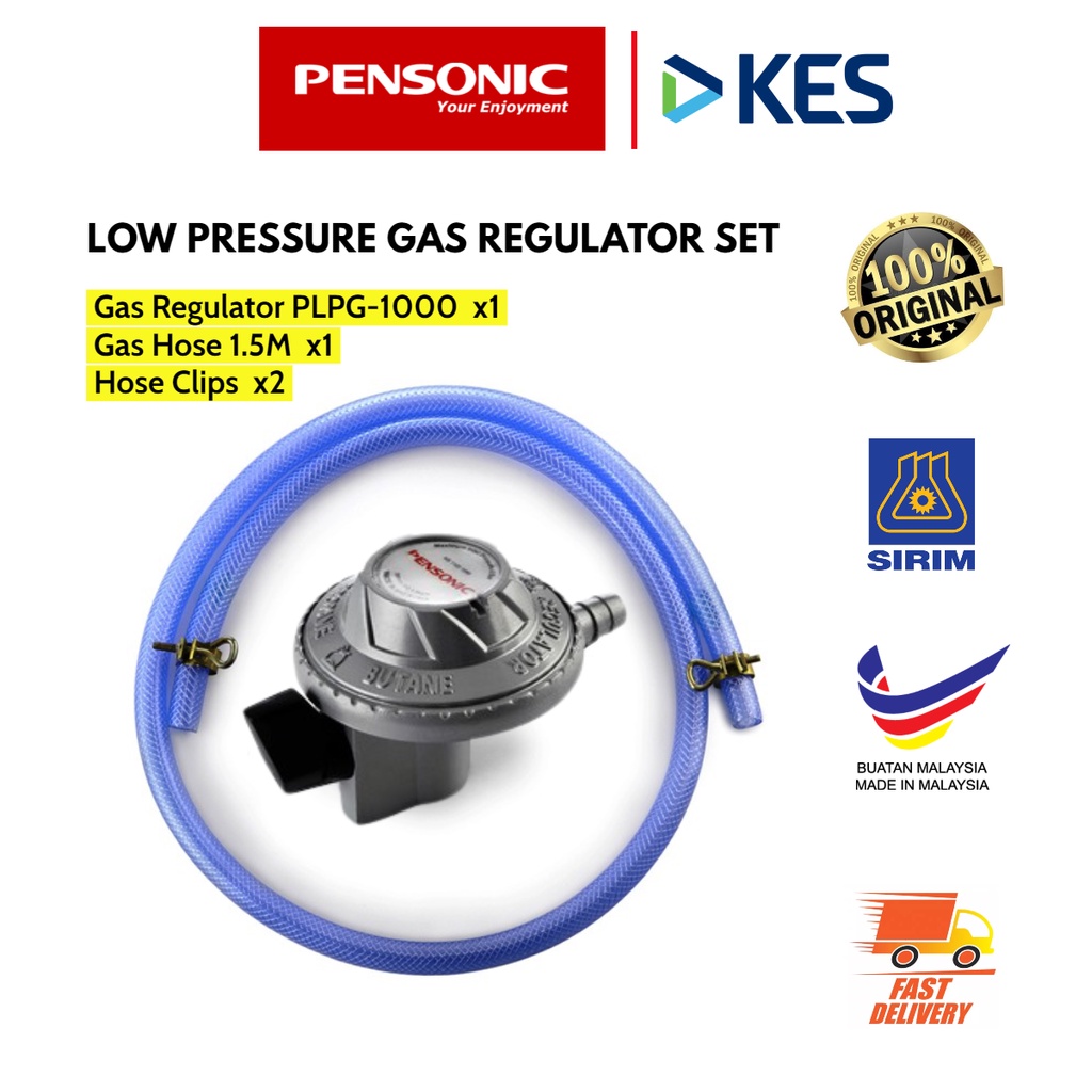 Pensonic Gas Regulator with Hose Pipe include clips | PLPG-1000 ...