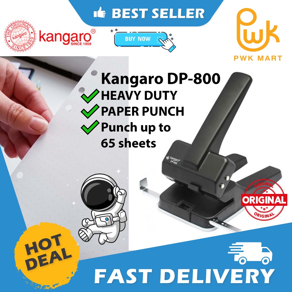 Kangaro Paper Punch DP-800 Paper Puncher / Up to 65 Sheets / Mechine ...