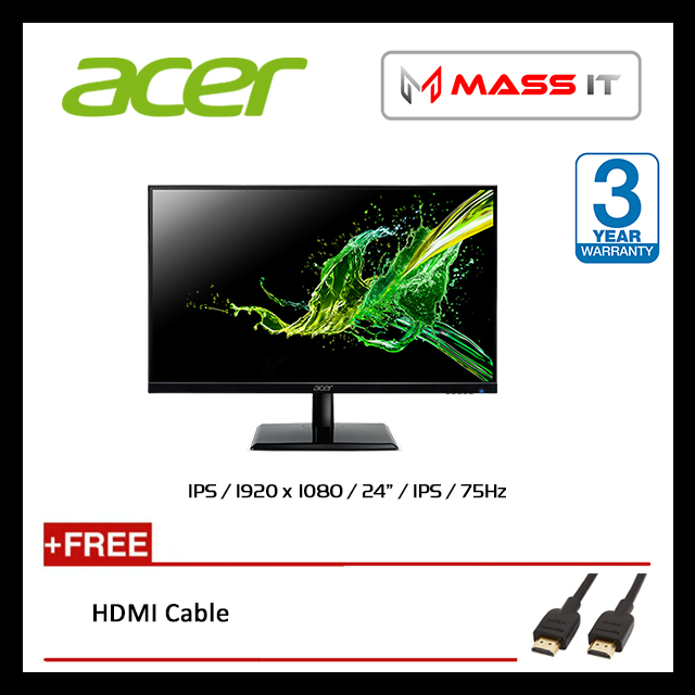 ACER EK241Y Slim 24" 75Hz IPS FHD Monitor | Shopee Malaysia