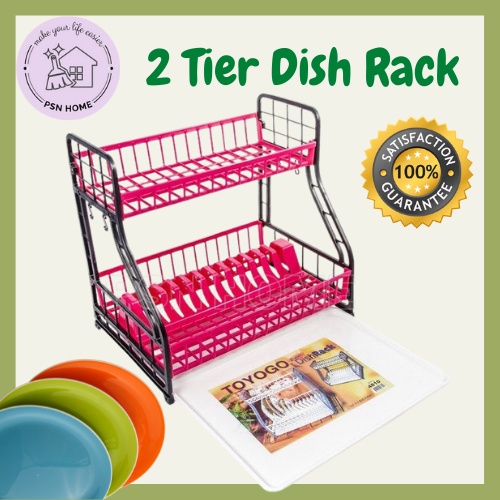 TOYOGO Dish Rack 2 Tier Rak Pinggan | Shopee Malaysia