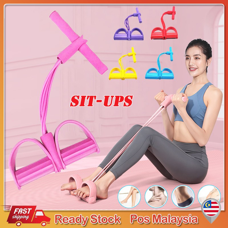 【Ready Stock】GYM Fitness Yoga Sit-up Equipment Pull Up Rope Elastic ...