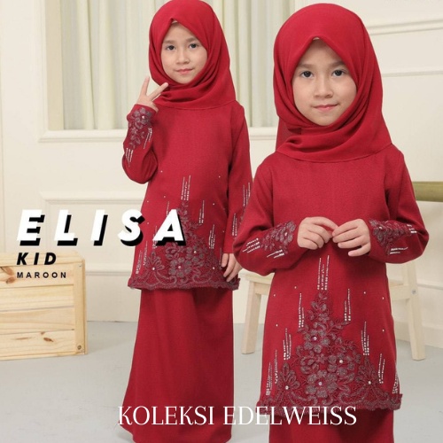 Baju Kurung Kanak-Kanak Perempuan Elisa Meroon Koleksi Raya 2022 ...