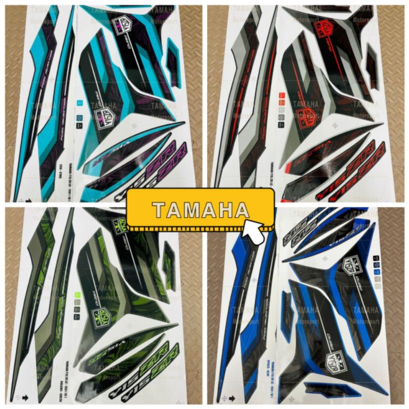 Yamaha Y15 Y15zr Body Cover Stripe Sticker 2022 (ori design) hijau lumut malaysia version ...