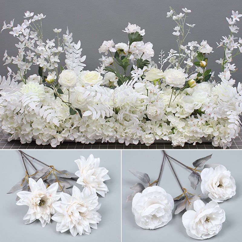Wedding Artificial Flowers,White Flower Row for Wedding and Reception ...