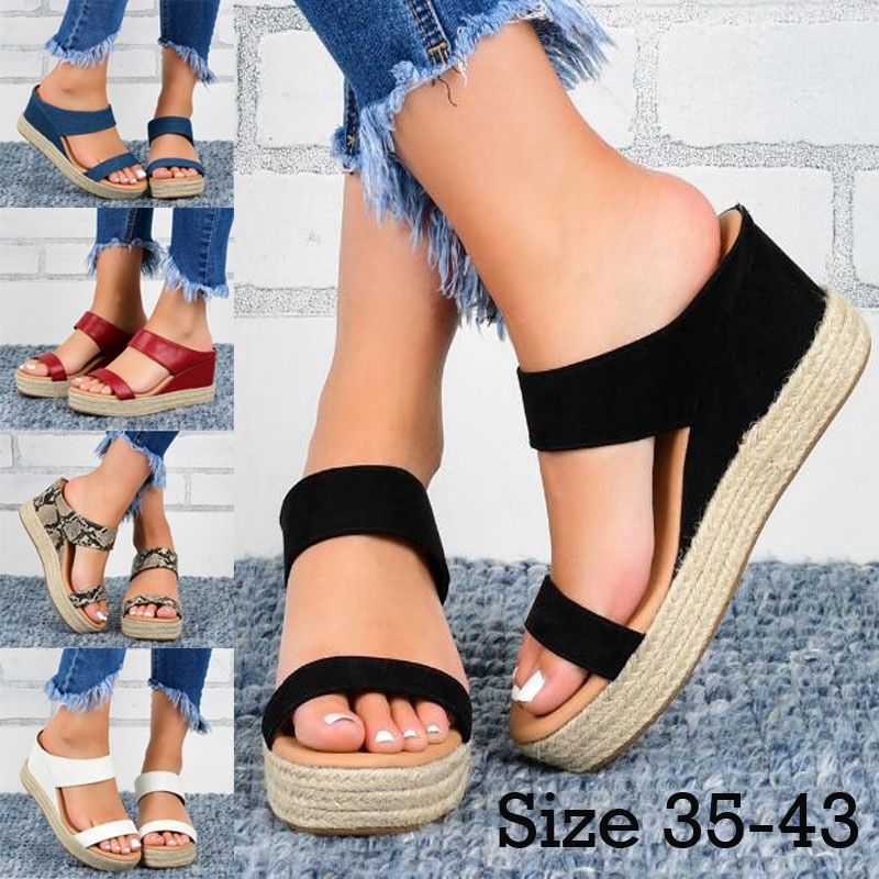 Women's Fashion Solid Color Platform Shoes Plus Size 35-43 | Shopee ...