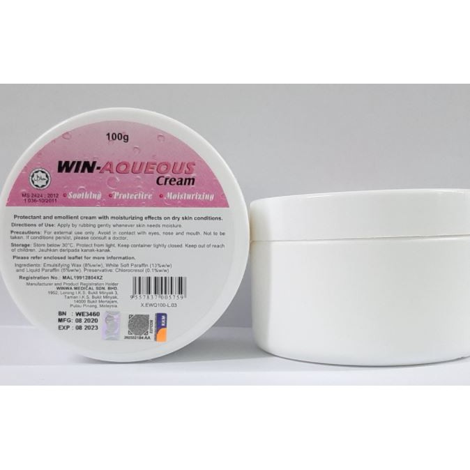 100G l 500G WIN-AQUEOUS CREAM (SOOTHING, PROTECTIVE, MOISTURIZING) (FOR ...