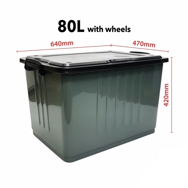 Abbaware 80L Strong Box / Storage Box / Kotak Simpan Barang | Shopee ...