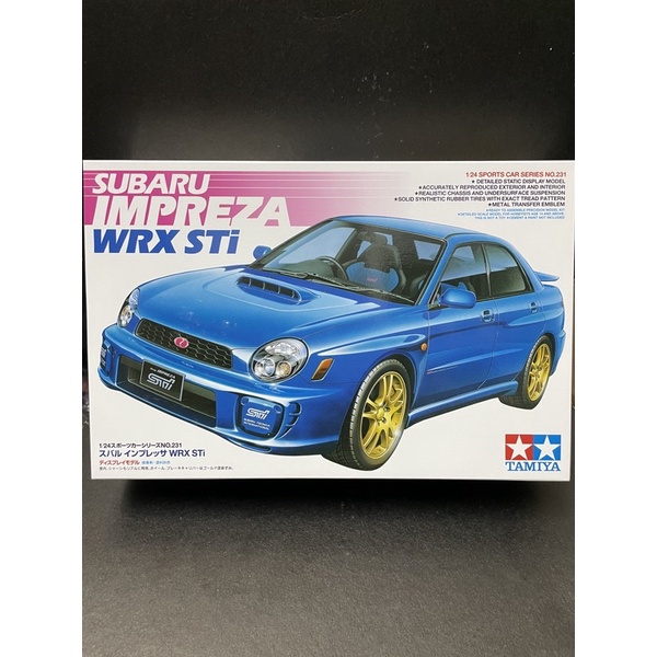 TAMIYA SUBARU IMPREZA WRX STi SCALE 1/24 SPORTS CAR SERIES NO. 231 ...