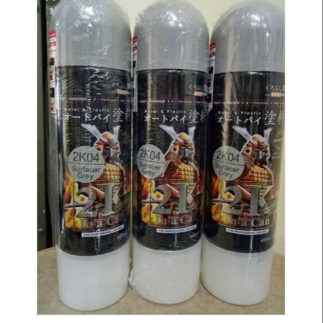 Samurai 2K04 Grey Epoxy Surfacer Primer Spray Paint 400ml*PENGGUNA ...