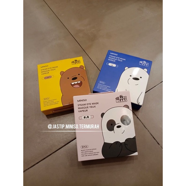 MATA Miniso Steam Eye Mask We Bare Bears Eye Mask (5pcs) | Shopee Malaysia