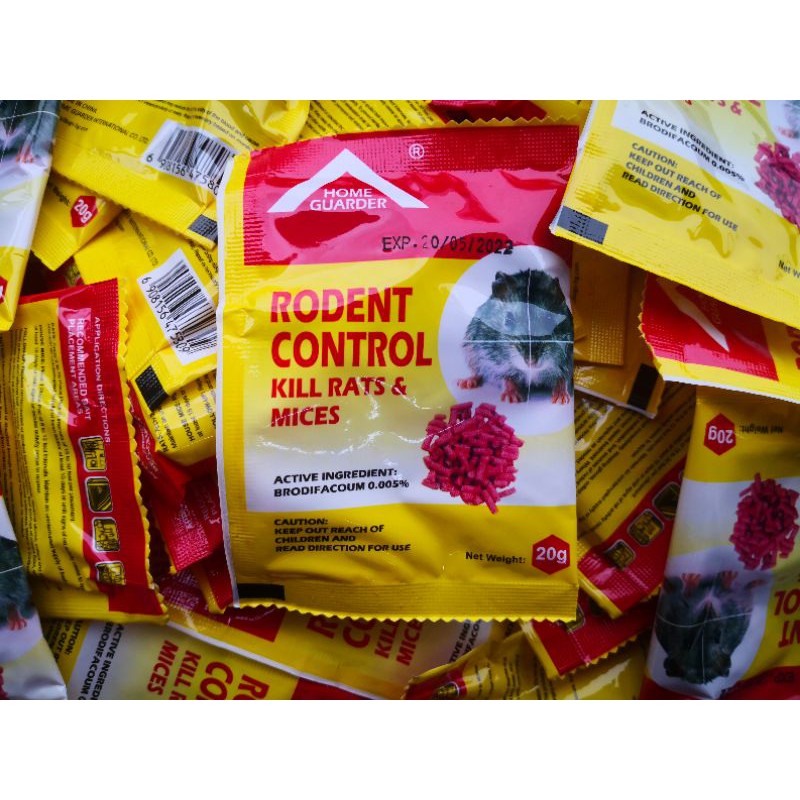 20 GRAM 25PACK/BAG RAT KILLING BAIT RACUN TIKUS HOME GUARDER RODENT ...