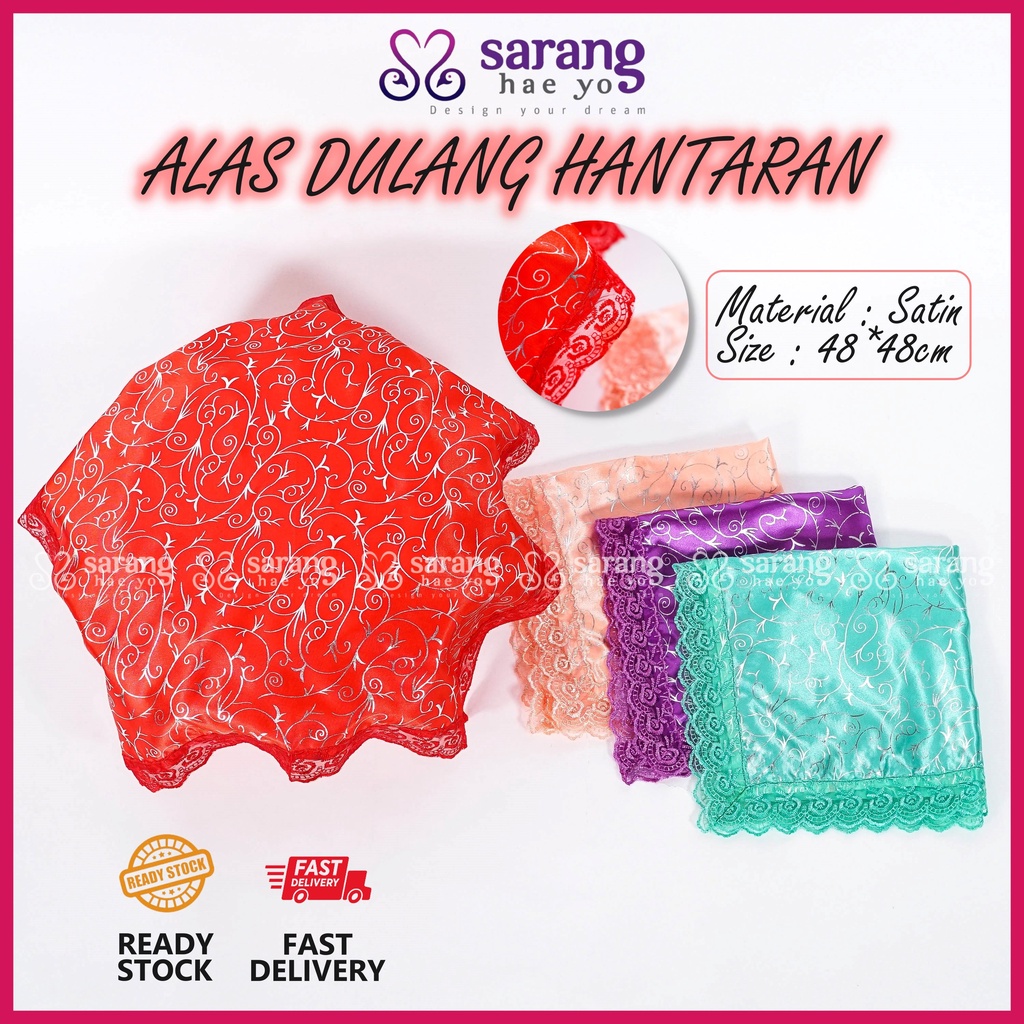 Alas Dulang Hantaran Bercolak Kain Satin Hantaran Kahwin Tunang Nikah ...