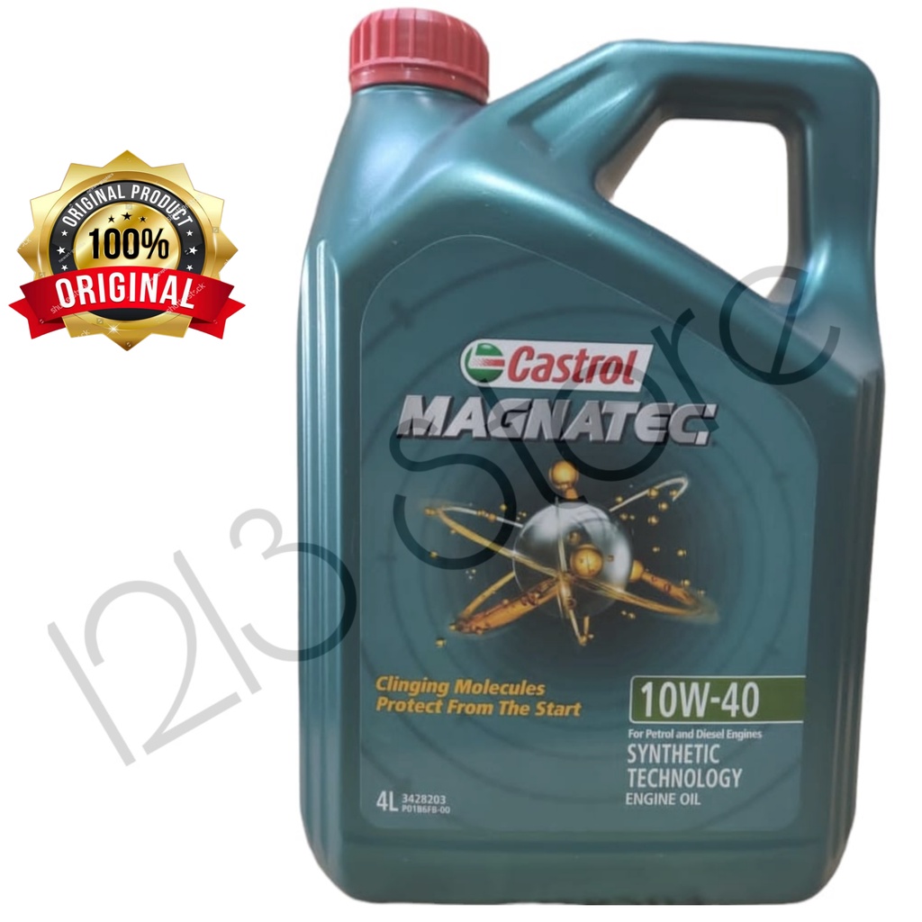 MINYAK HITAM ORI CASTROL MAGNATEC SEMI SYNTHETIC 10W-40 ENGINE OIL ...