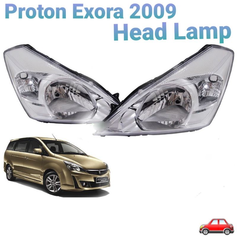 Proton Exora 2009 Head Lamp Original Type Clear Chrome (Sell in pc ...