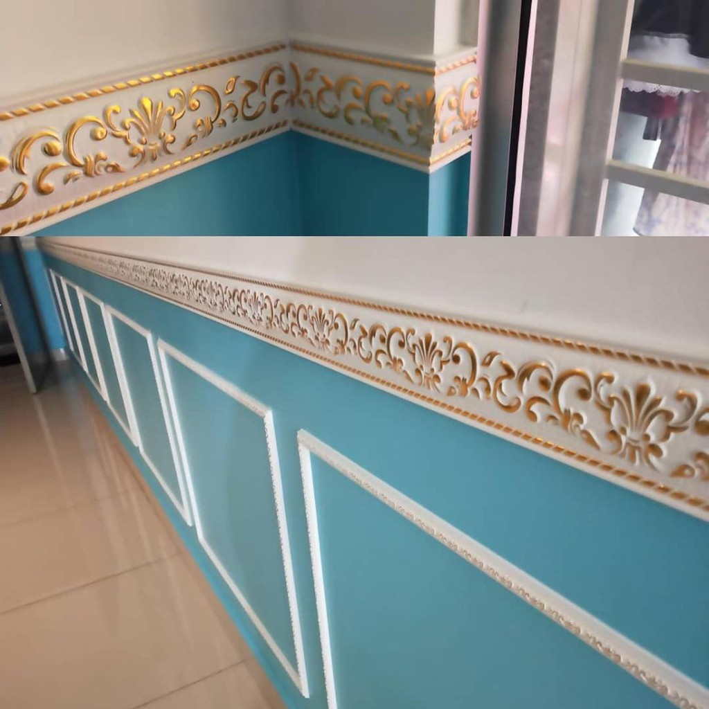 KOREA Wainscoting Bercorak EMAS Timbul Korea DIY Deko Dinding Deco ...