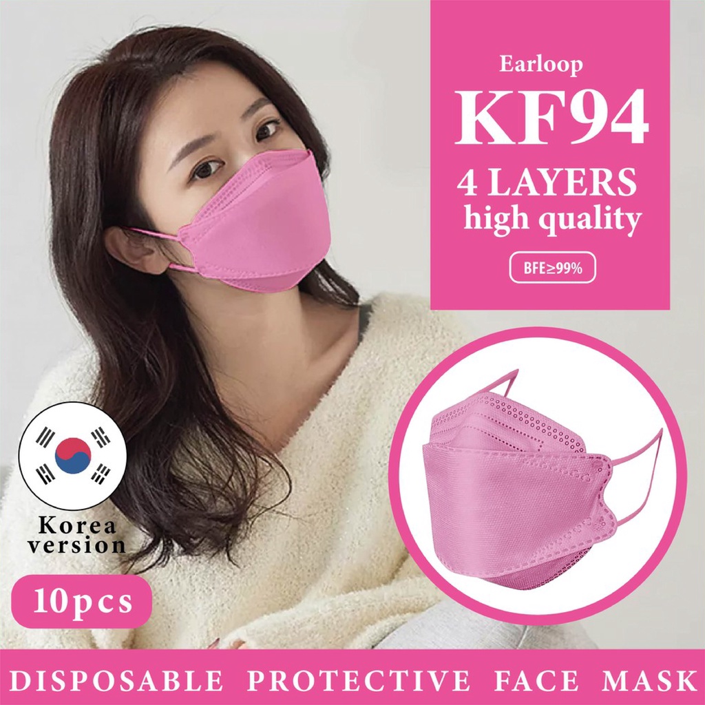 KOREAN KF94 4 Ply Face Mask (Earloop / Headloop) | Shopee Malaysia
