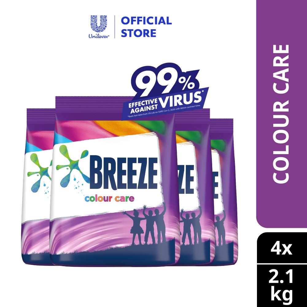 Breeze Detergent Powder Color Care (2.1kg x 4) | Shopee Malaysia
