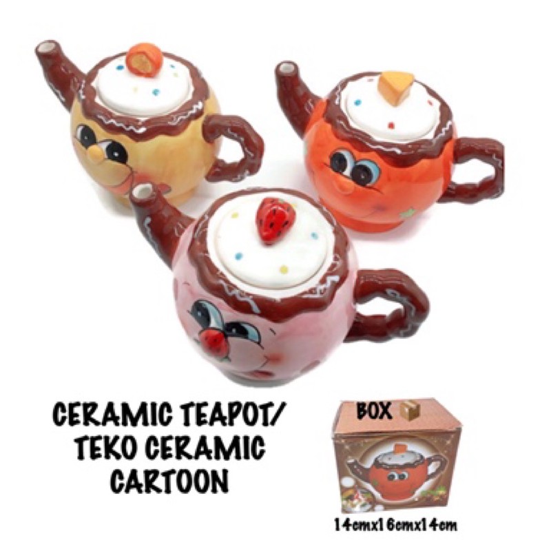 Ceramic Teapot/Teko Ceramic Cartoon 300ML pot Ready stock From Malaysia ...
