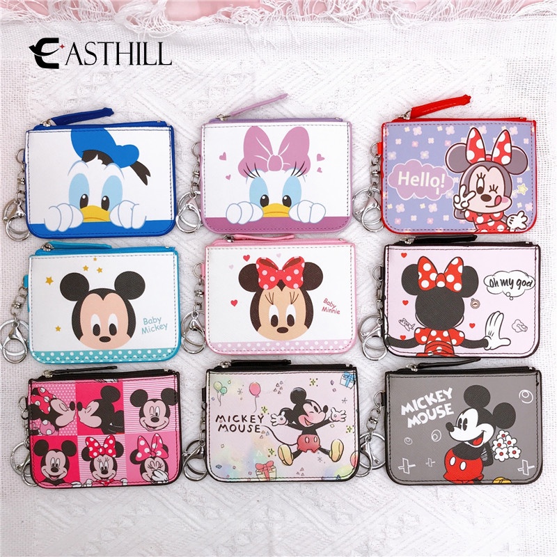 EASTHILL Disney Kawaii Coin Purses Mickey Card Holders Keychains Kids ...