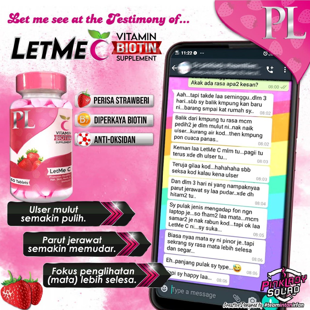 LETME C VIT PINKLADY | Shopee Malaysia