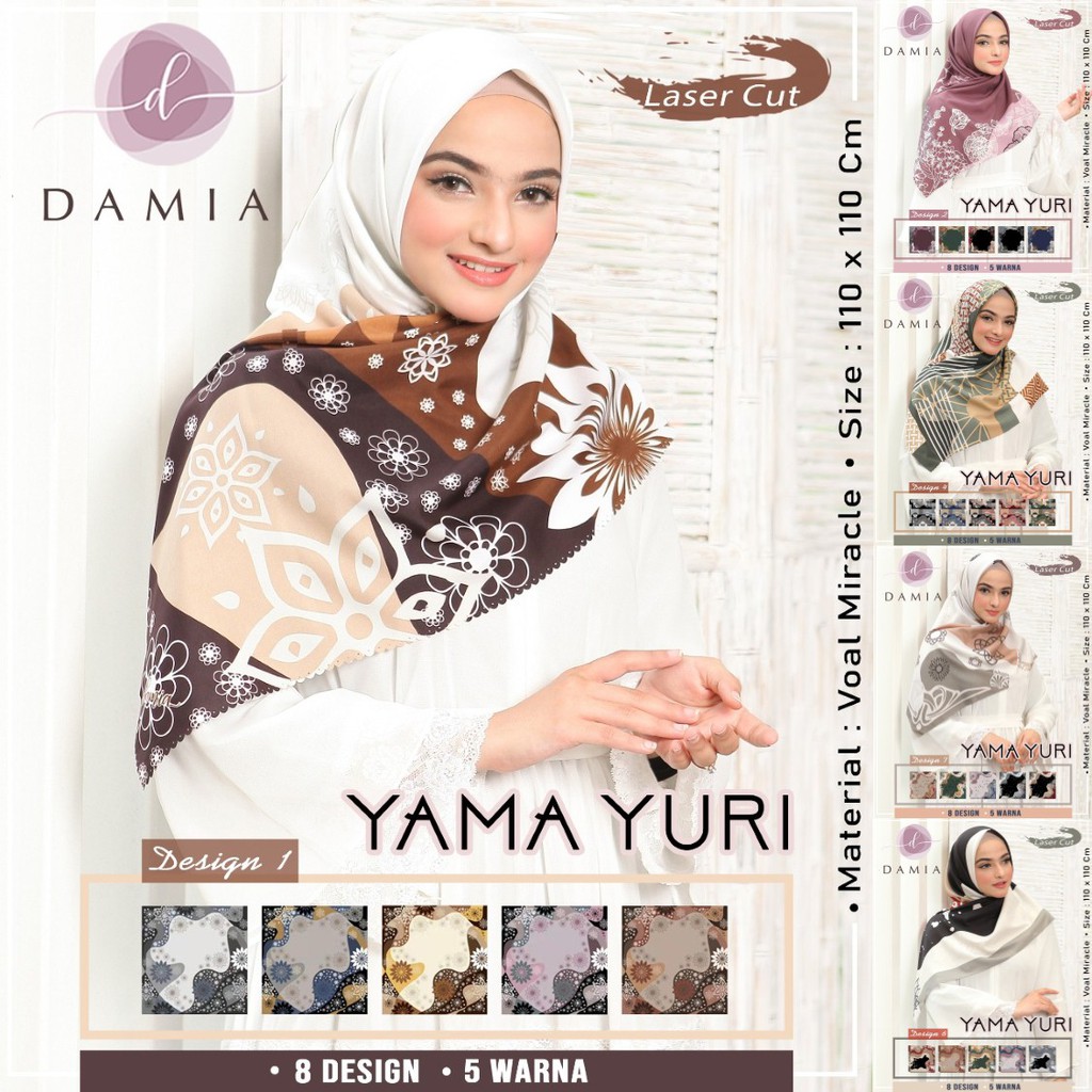 Veil/ Hijab/Hijab Damia Yama Yuri (Laser Cut) | Shopee Malaysia