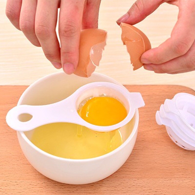 Mini Egg Yolk Separator Compartment Sieve Kitchen White Filter | Shopee ...