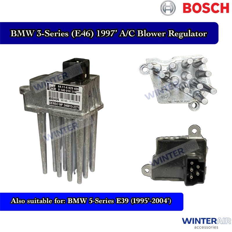 BMW 3-Series E46 / 5-Series E39 (1995’-2005’) • Air Cond Blower ...