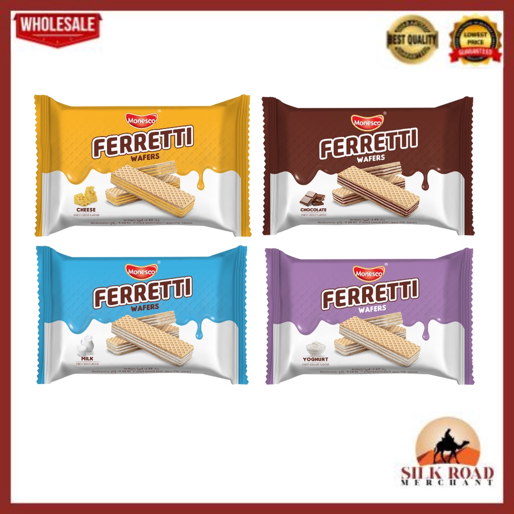 MONESCO FERRETI WAFER (CHOCOLATE WAFER, MILK WAFER, CHEESE WAFER ...