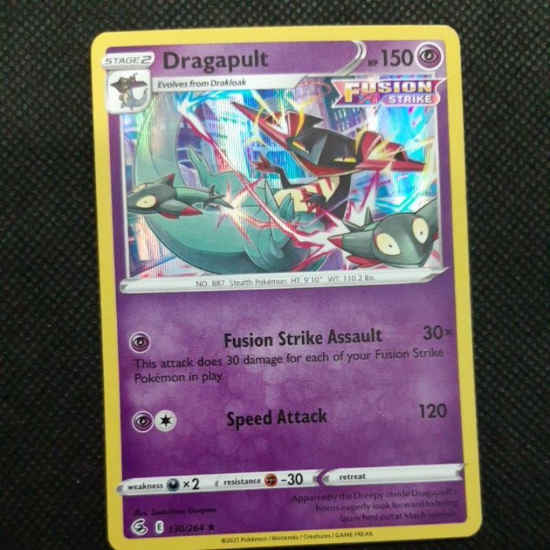 Pokemon Card TCG : Fusion Strike: Dragapult 130/264 (HOLO RARE) 100% ...