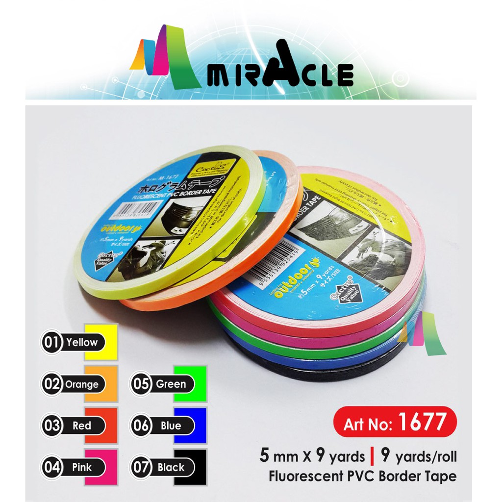 Flo Pvc Border tape, Lining Sticker, Lining Tape, Red line Tape 1677 ...