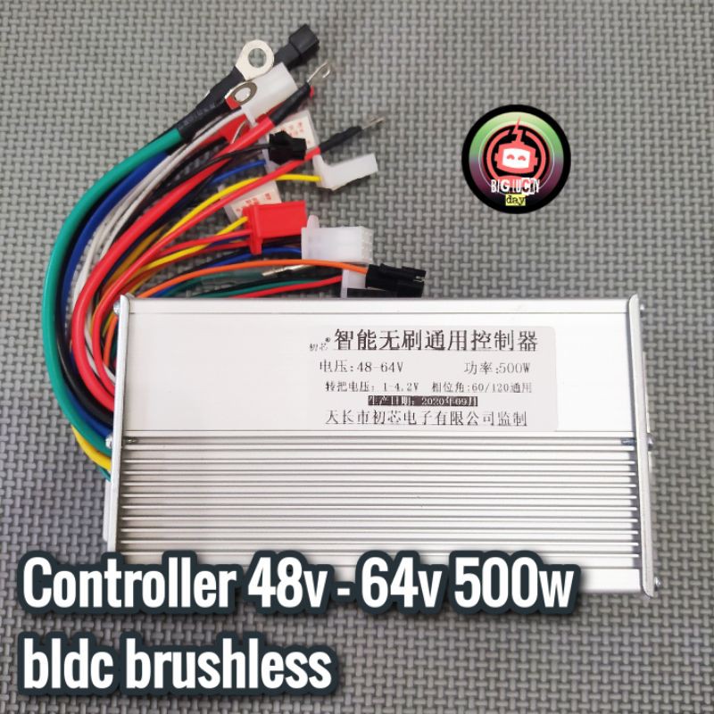 MESIN CONTROLLER 48V - 64V 500W BLDC BRUSHLESS UNIVERSAL ELECTRIC BIKE CONTROLLER 48V 60V 64V ...