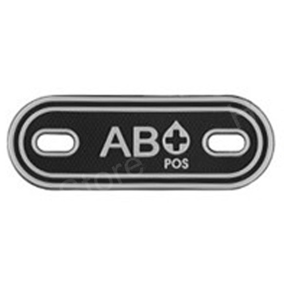 NO VELCRO PVC Blood Type group tag A+ B+ AB+ O+ Positive Patch Badges A ...